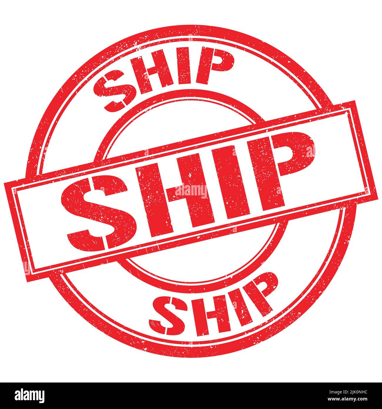 SHIP text written on red round stamp sign Stock Photo - Alamy