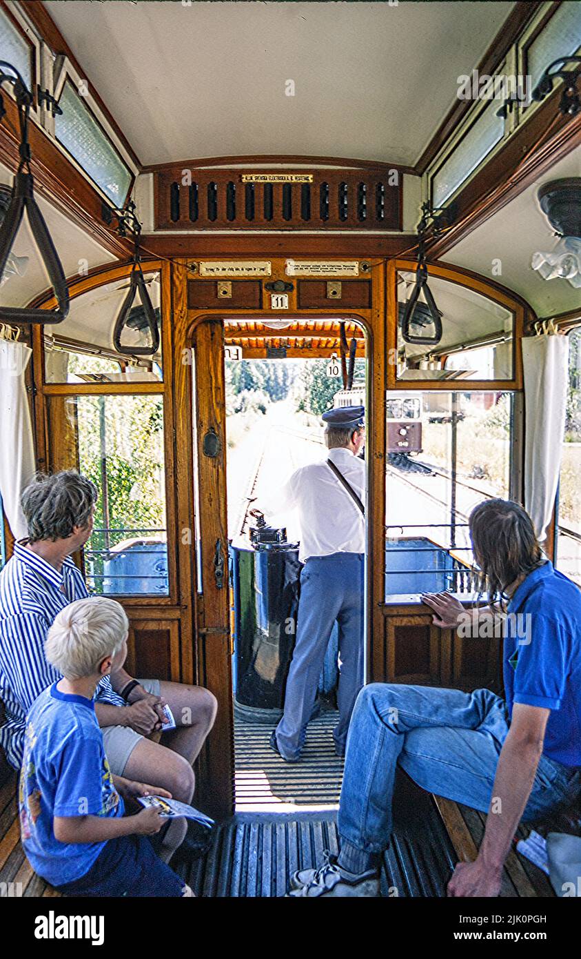 HISTORIC TRAMS in Malmköping Sweden. out on the track. Swedish Local ...