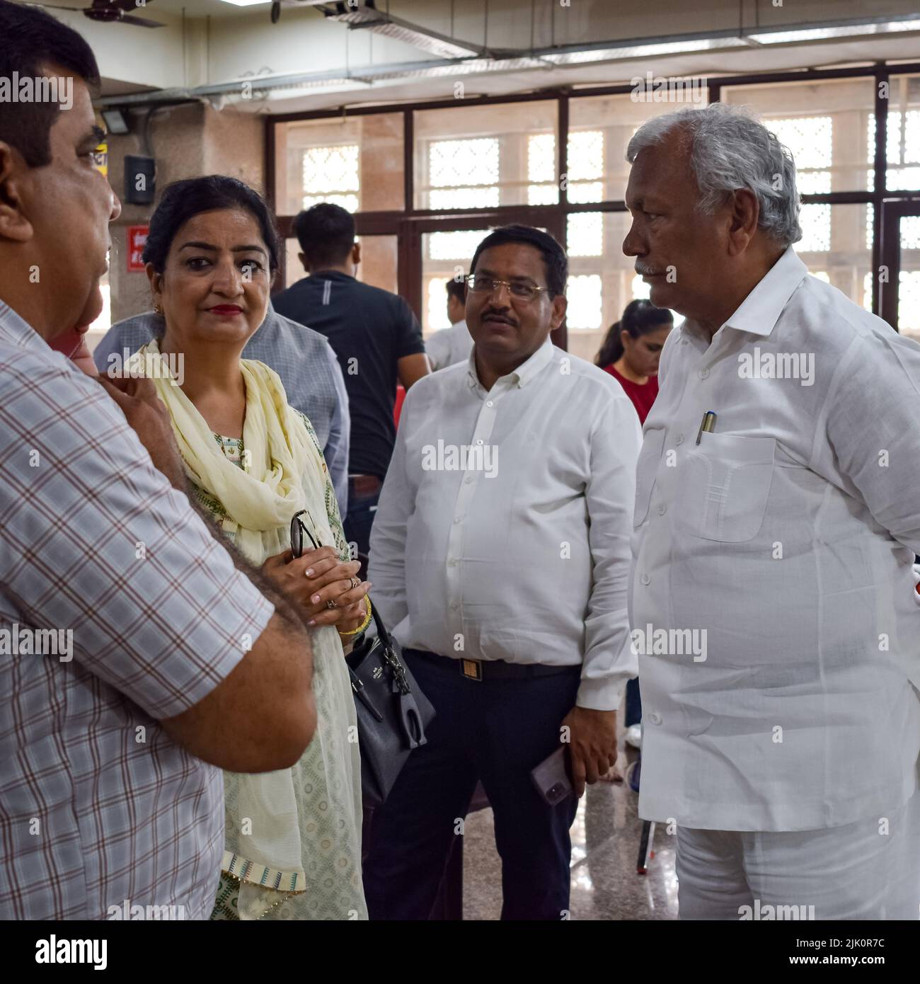 New Delhi, India, June 19 2022 – Ram Niwas Goel (in white attire ...