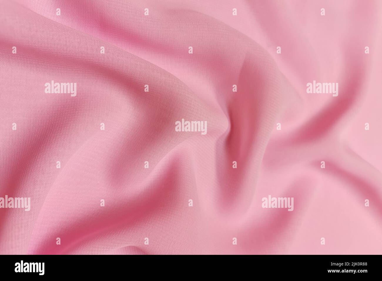 Pink chiffon fabric crumpled or wavy fabric texture background ...