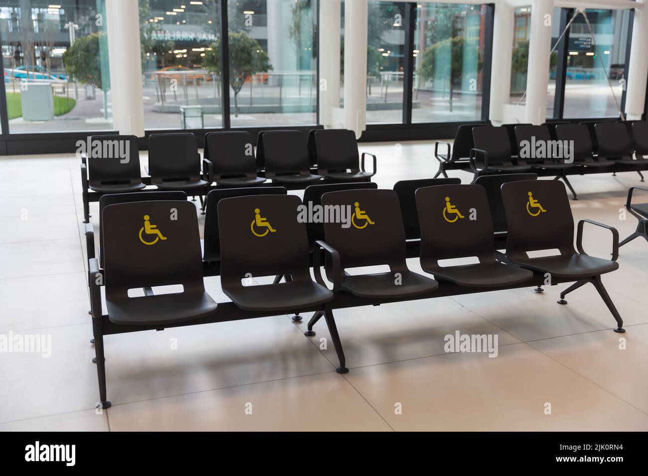 Reserved seats and signs for people with disabilities at Istanbul ...
