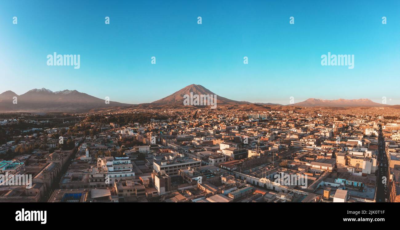 Arequipa, Peru with its iconic Misti, Chachani and Picchu Picchu ...