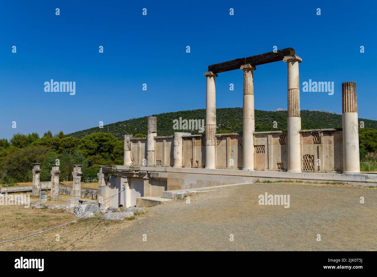Epidaurus, Greece, July 17, 2022. Archaeological site. Epidaurus was an ...