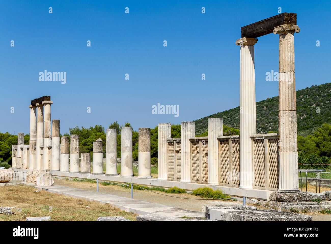 Epidaurus, Greece, July 17, 2022. Archaeological site. Epidaurus was an ...