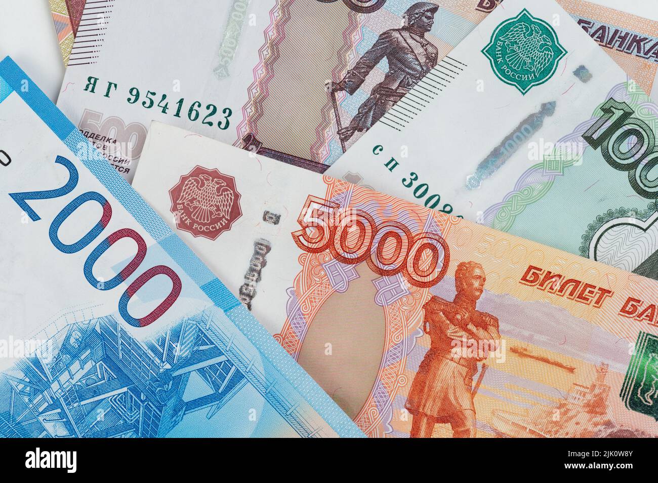 Russian rubles background. Money background and texture. Banknotes of ...