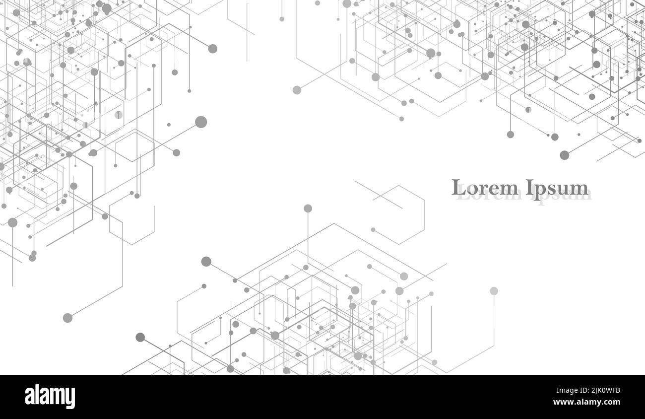 abstract gray white hexagon, network image, geometric texture ...