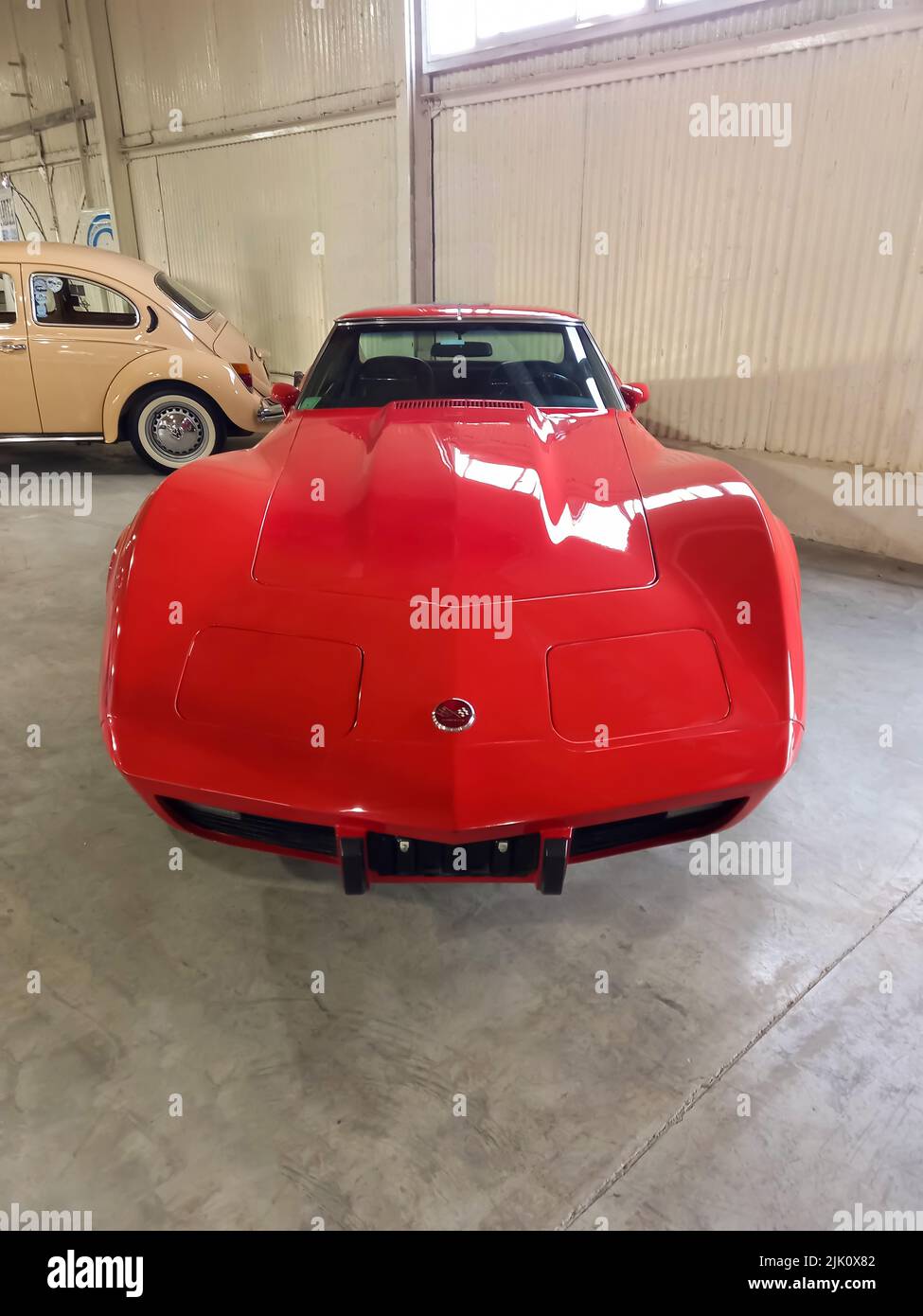 Old red sport Chevrolet Corvette C3 Stingray two door coupe 1968 - 1976 ...