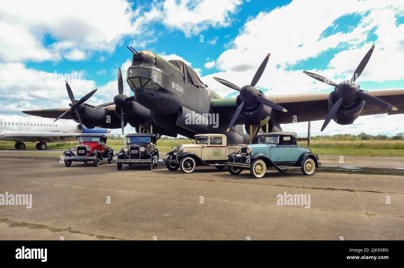 everal old Ford Model A in different body styles circa 1930 parked in ...