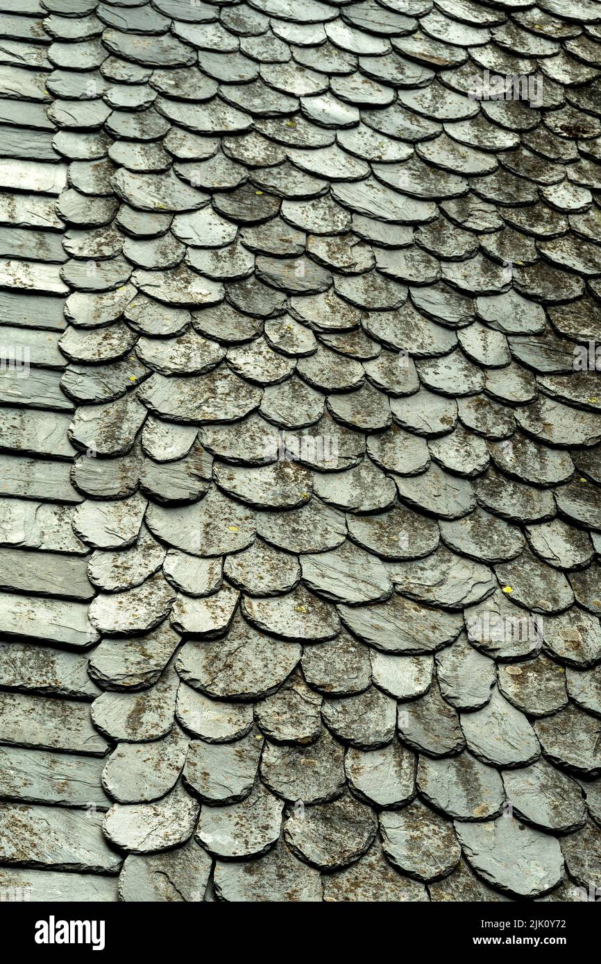 Traditional slate roof in Auvergne, France Stock Photo - Alamy