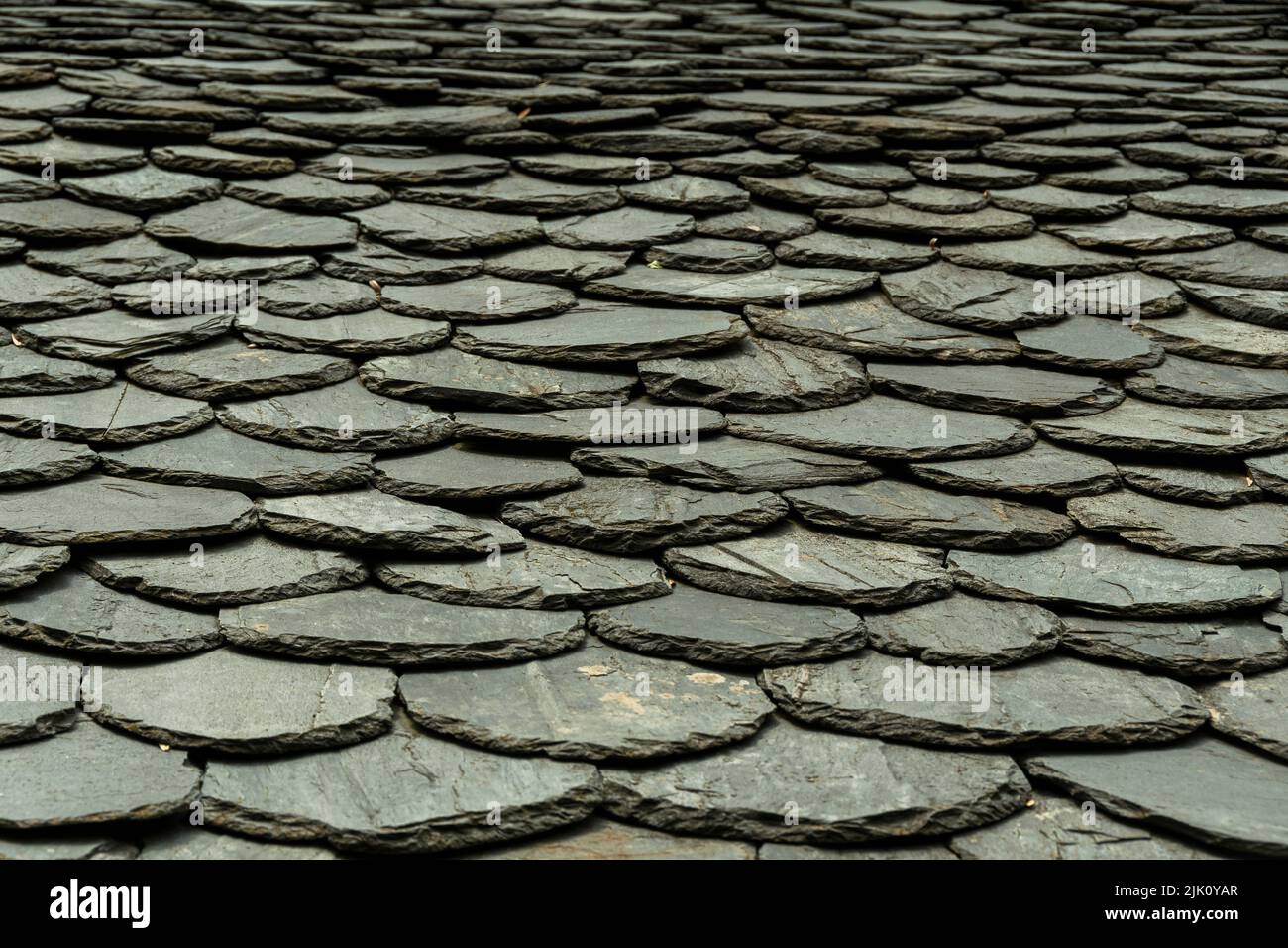 Traditional slate roof in Auvergne, France Stock Photo - Alamy