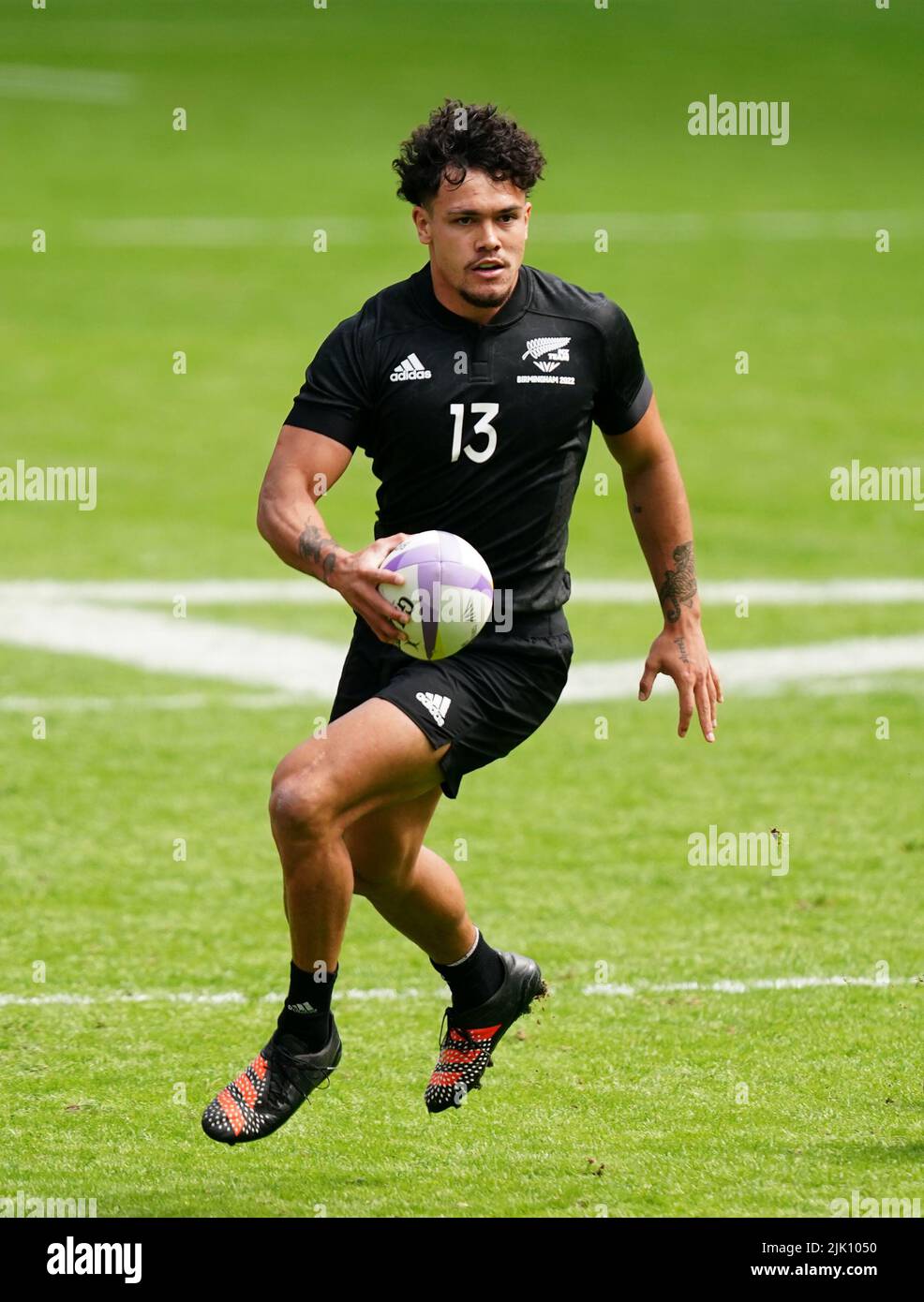 New Zealand's Moses Leo during the Men's Pool A Rugby Sevens match at ...