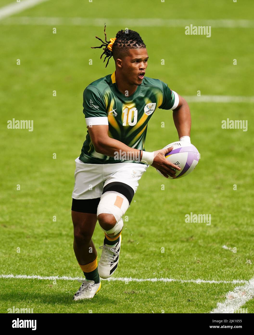 South Africa's Dewald Human during the Men's Pool B Rugby Sevens match ...