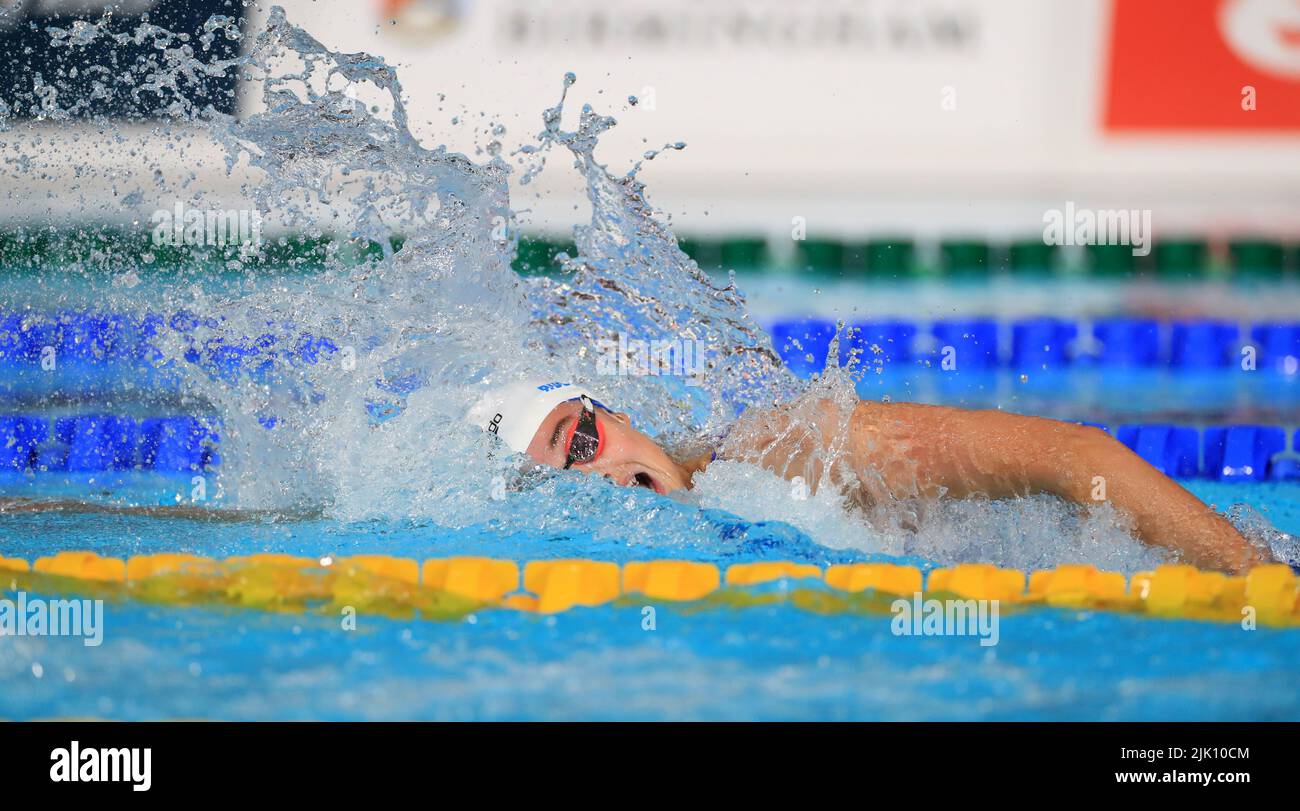 Scotland's Emma Russell during the Mixed 4 x 100m Freestyle Relay at ...