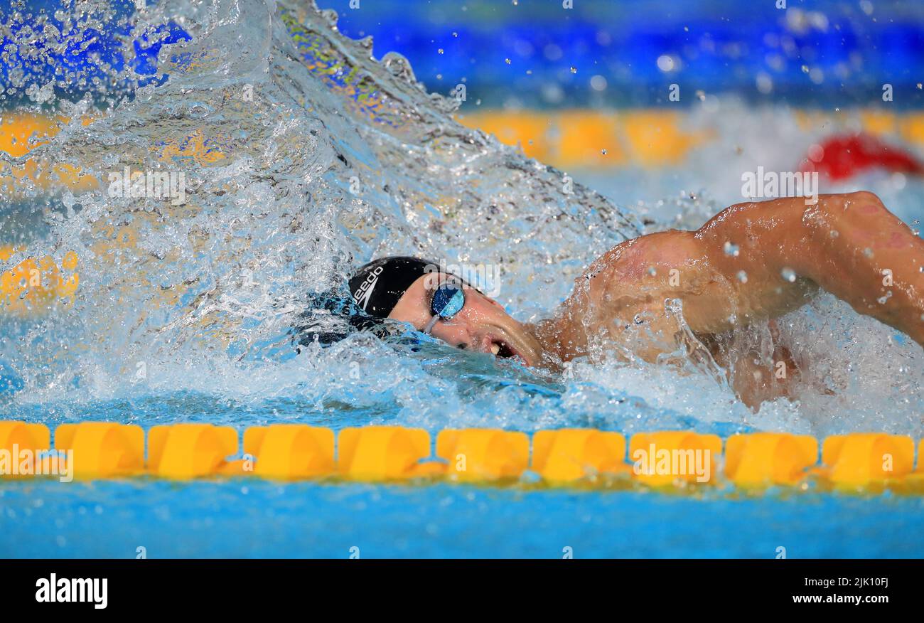 Wales' Dan Jones during the Mixed 4 x 100m Freestyle Relay at Sandwell ...