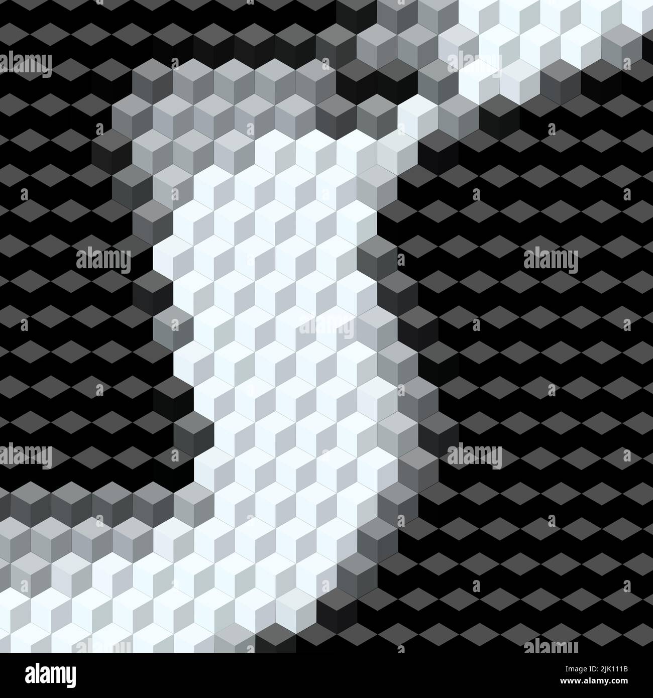 Illustration Of Colorful Isometric 3d Cube With Abstract Multicolor Pattern Background Wallpaper