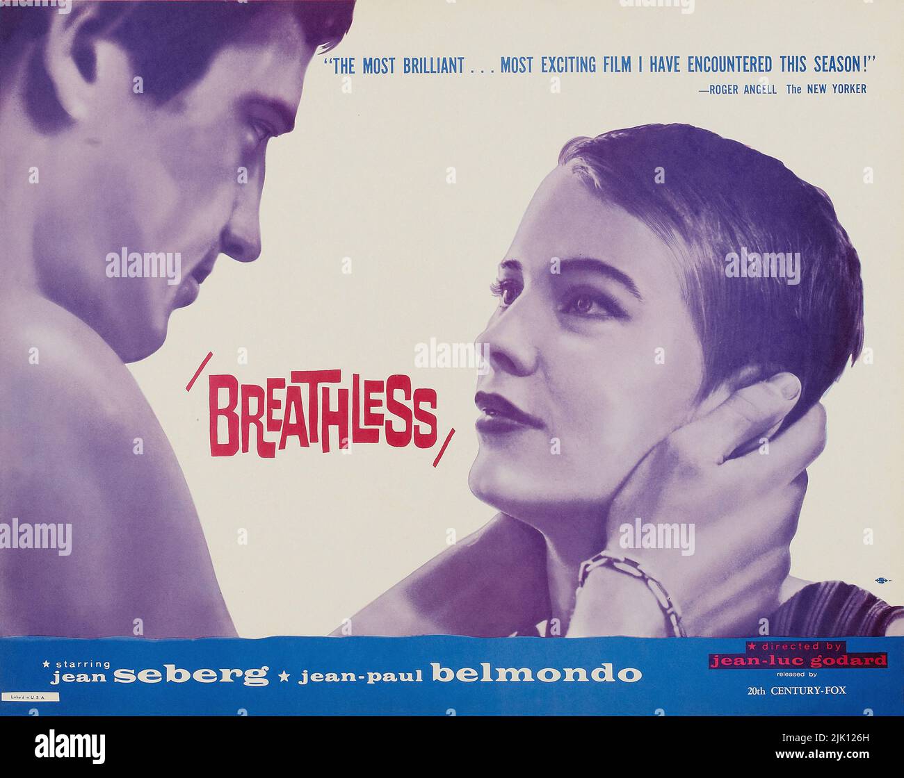 Breathless - Film Poster(French: À bout de souffle, 1960 French crime ...