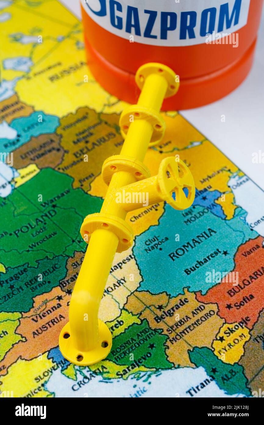 Illustration for Russia's Gazprom, the largest supplier of natural gas ...