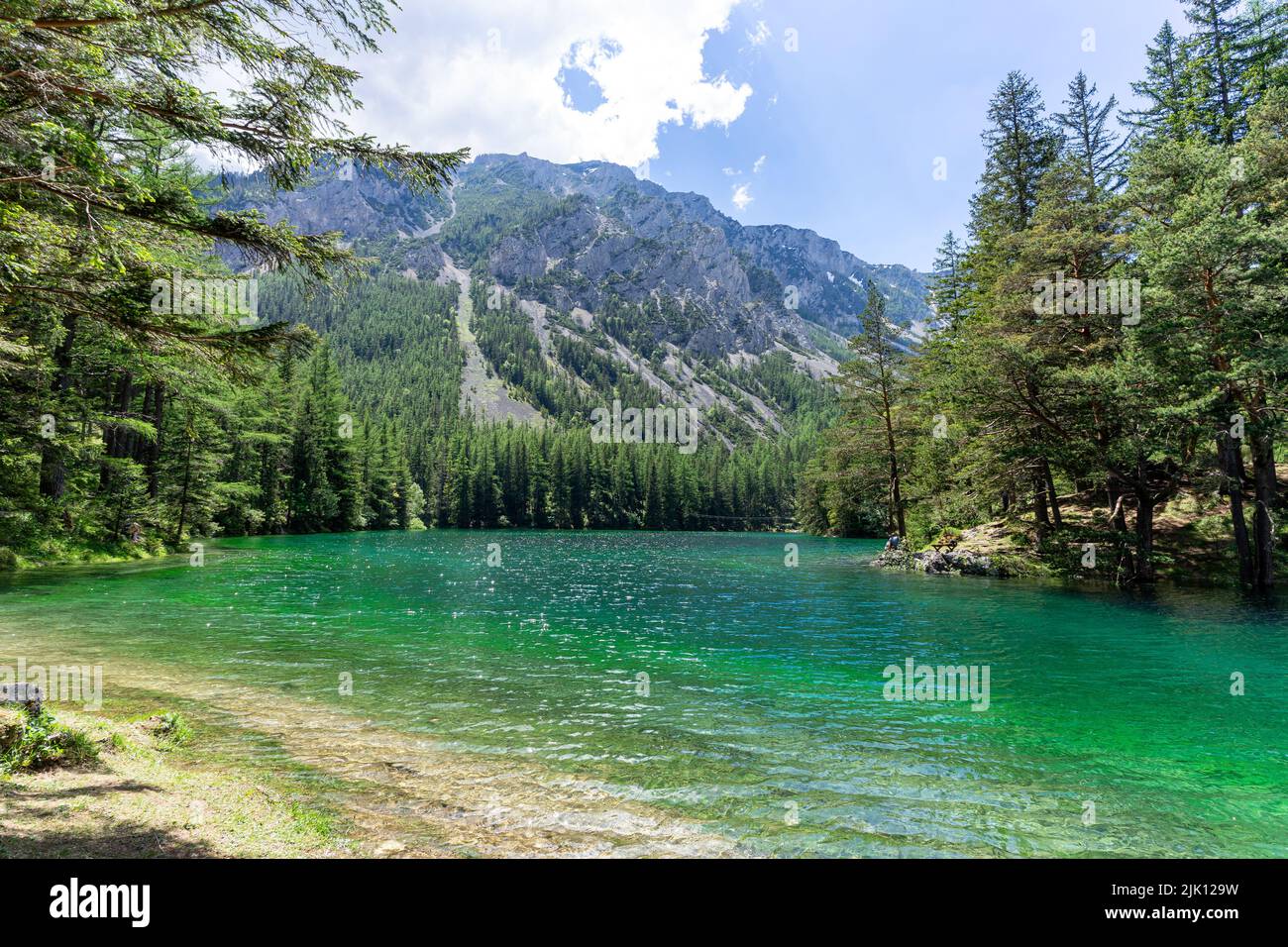 Gruner see austria bench hi-res stock photography and images - Alamy