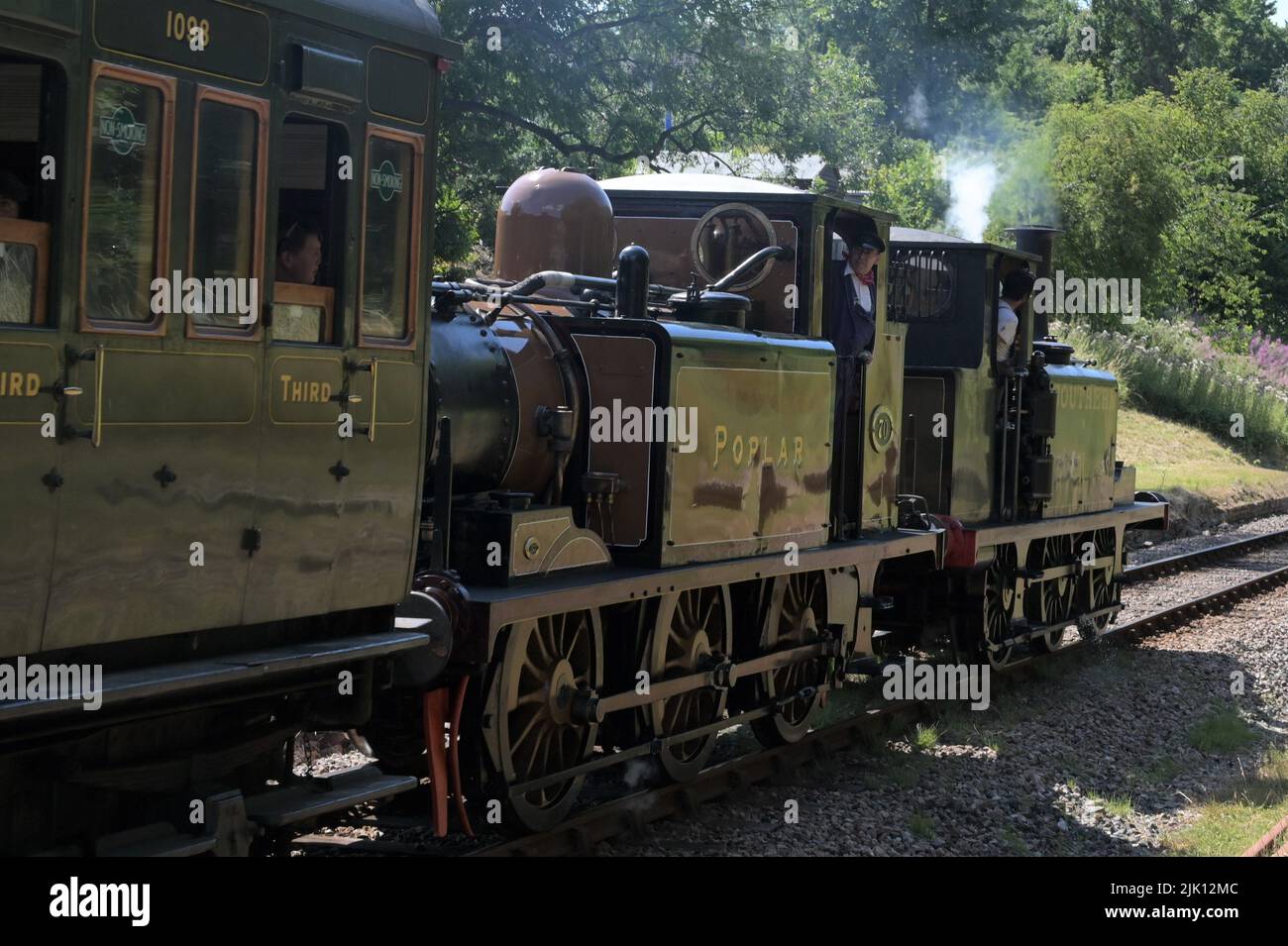 Terrier locomotives Poplar and Newport on the Bluebell railway on 29 ...