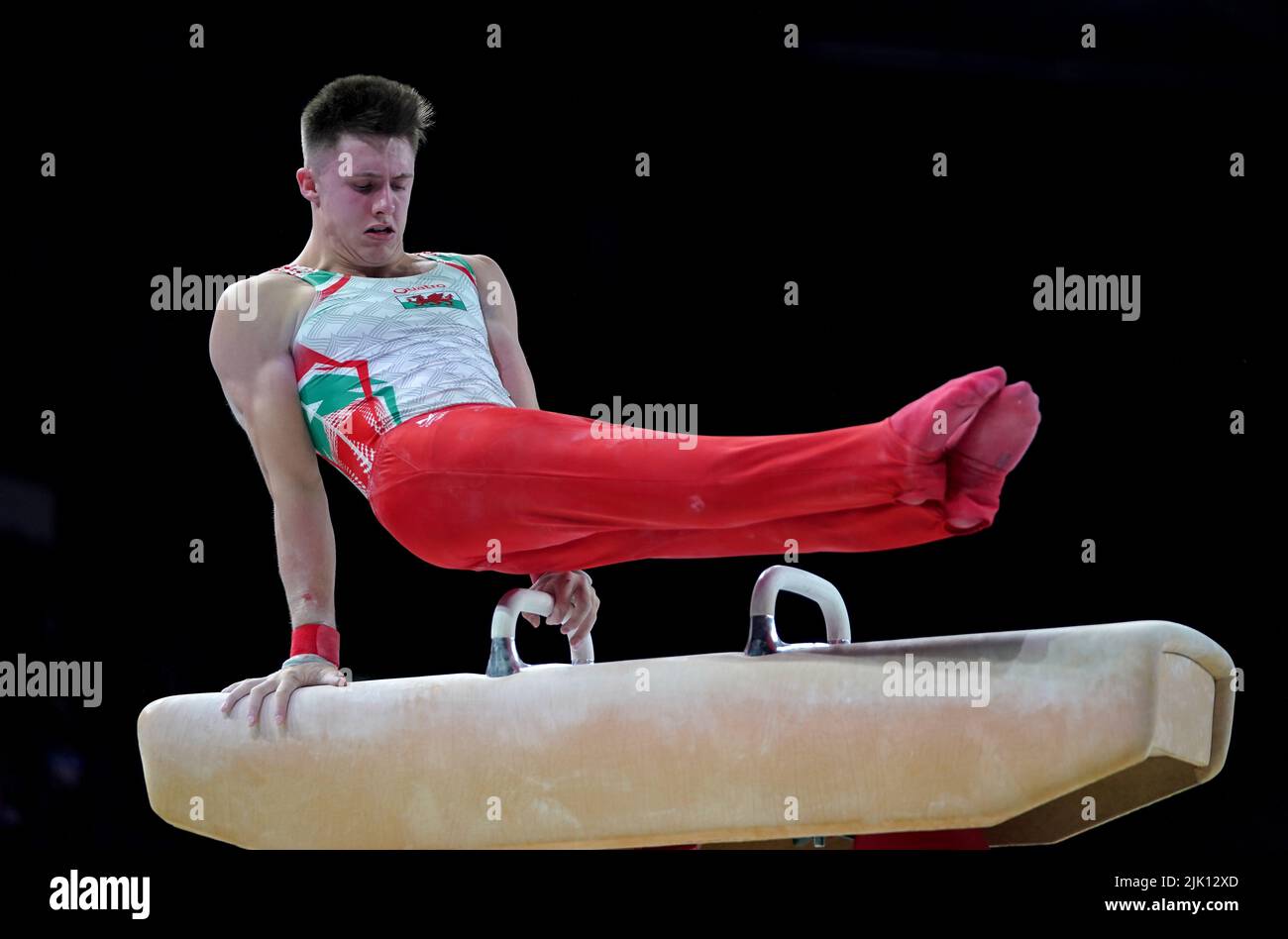 Wales' Jacob Edwards in action during his Pommel Horse rotation of the ...