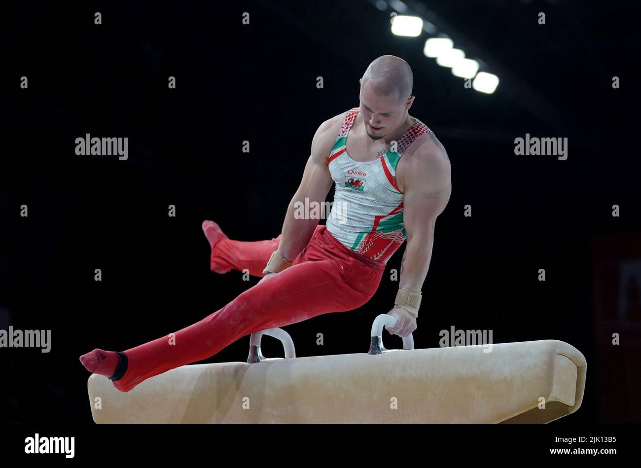 Wales' Brinn Bevan in action during his Pommel Horse rotation of the ...