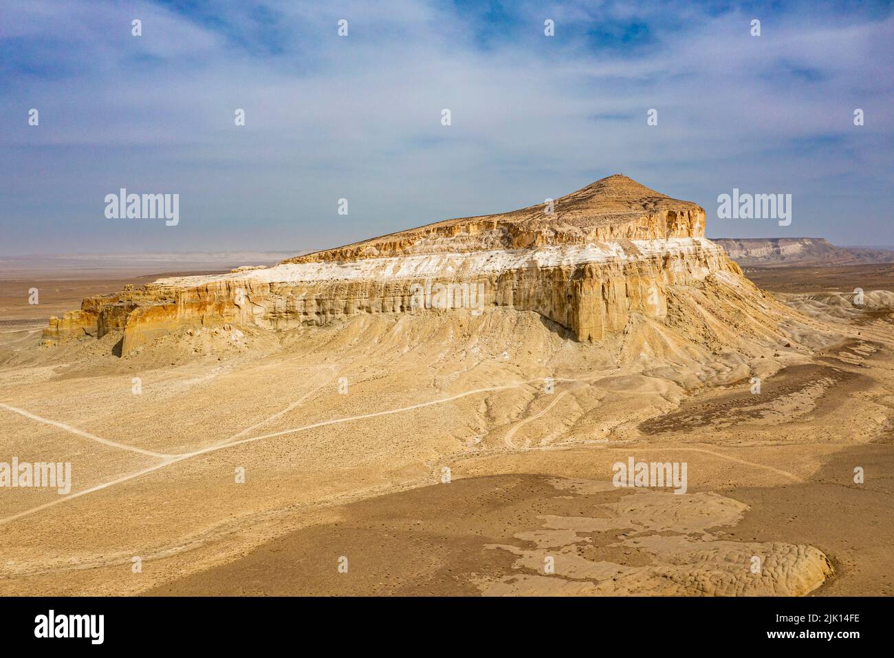 Sherkala mountain, looking like a Yurt, Shetpe, Mangystau, Kazakhstan ...
