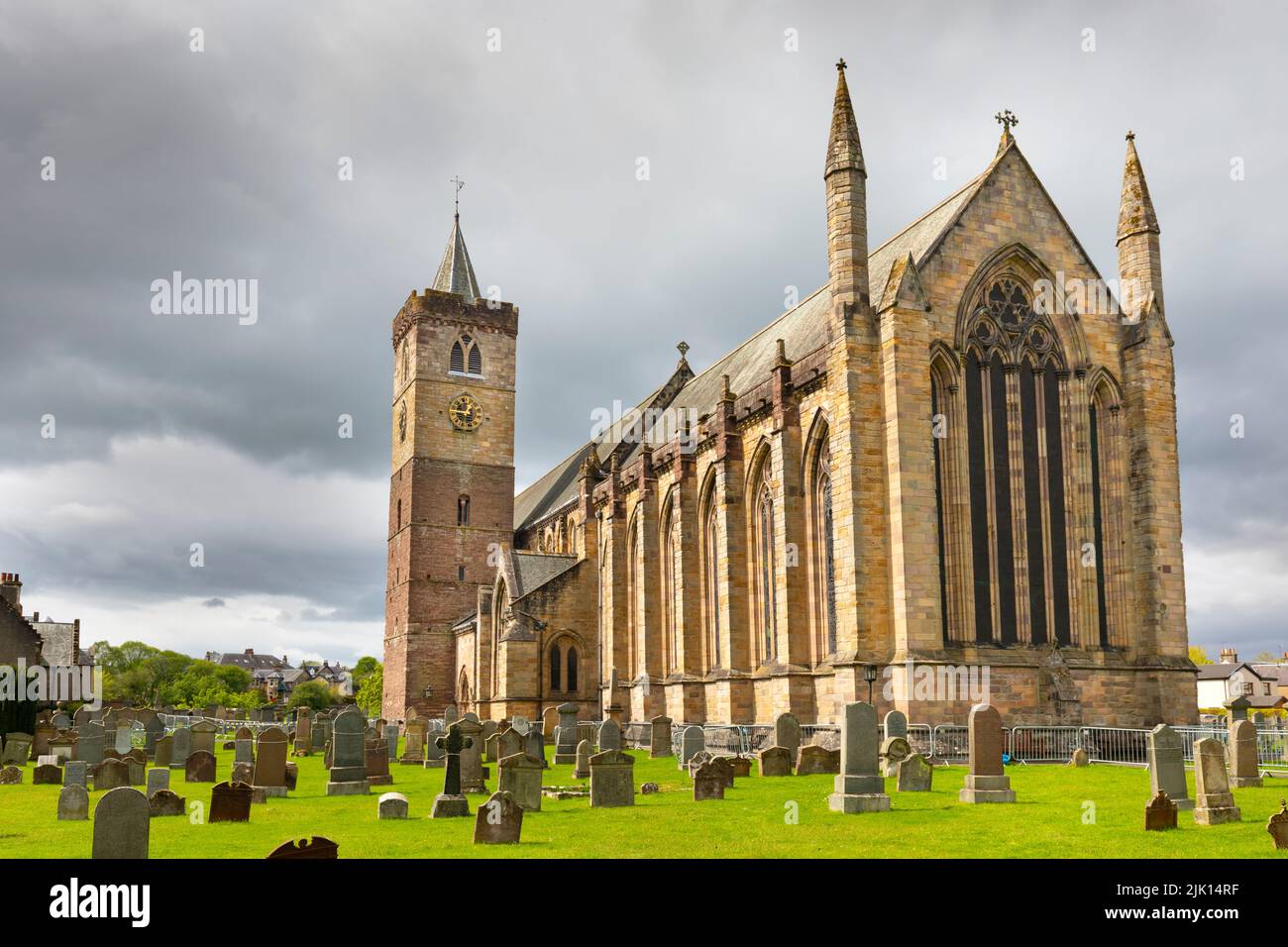 Dunblane Cathedral and graveyard, Stirling, Scotland, United Kingdom ...