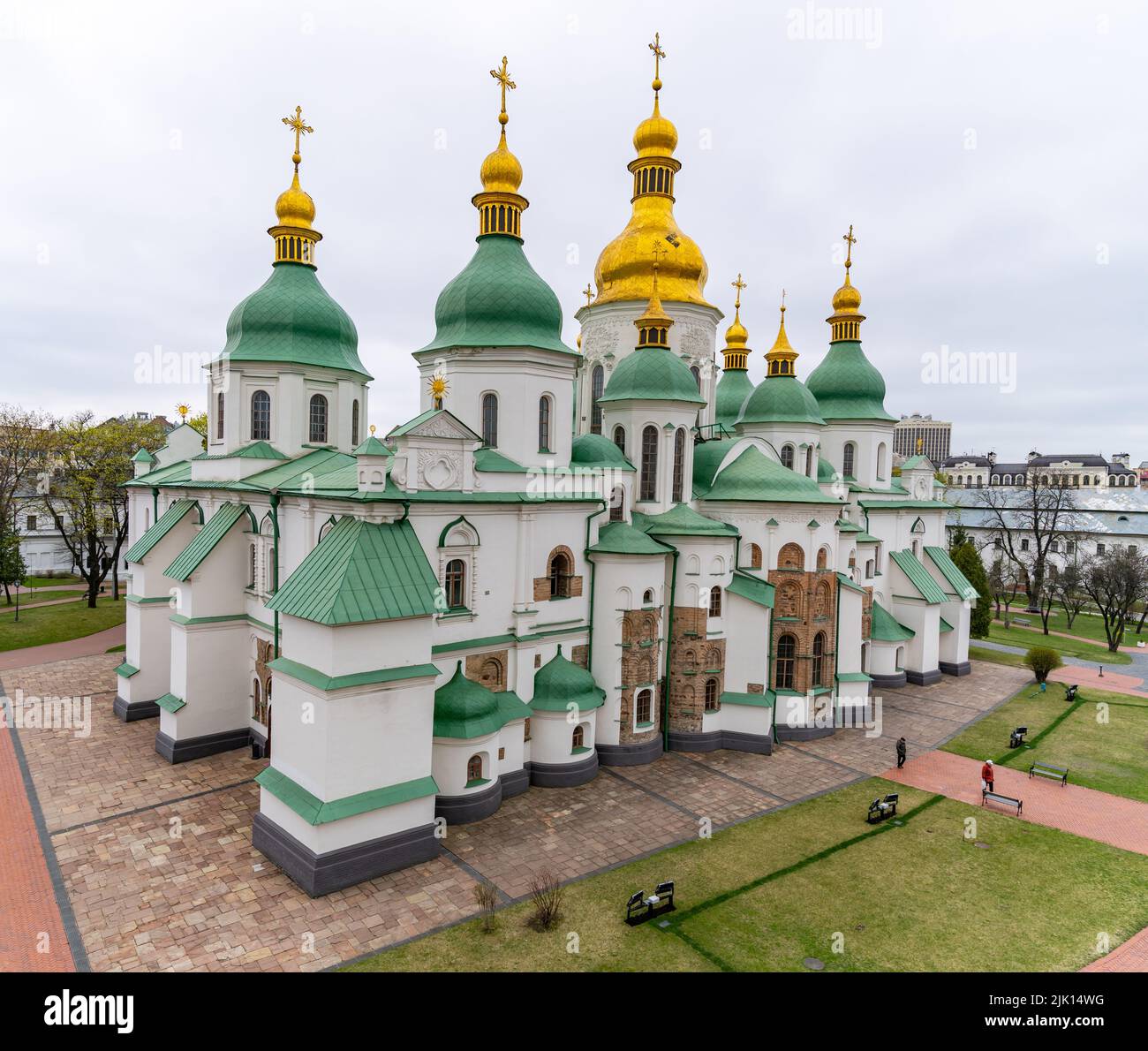The golden domes of the St. Sophia Cathedral complex, UNESCO World ...