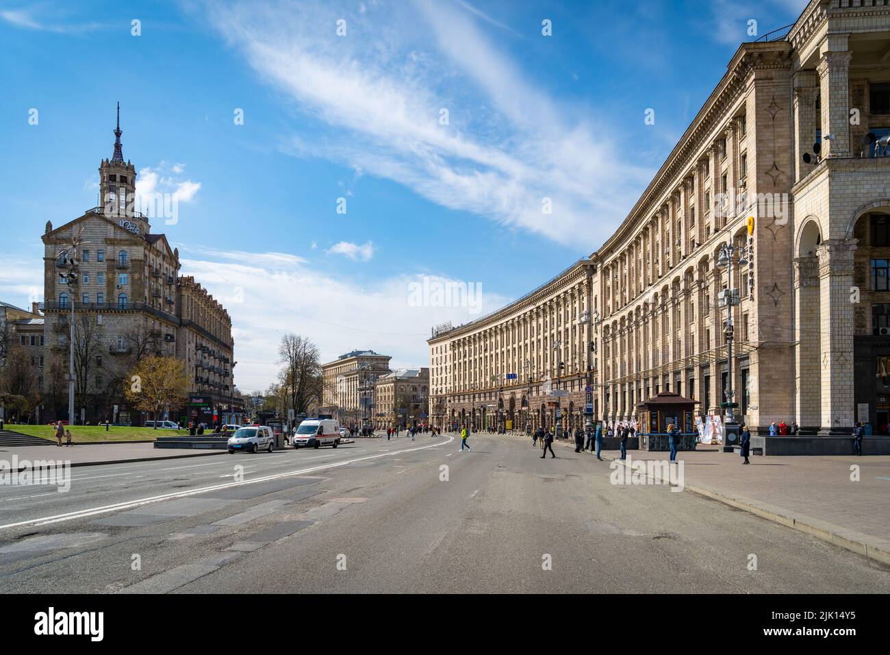 Kyiv's Khreshchatyk Street, Kyiv (Kiev), Ukraine, Europe Stock Photo ...
