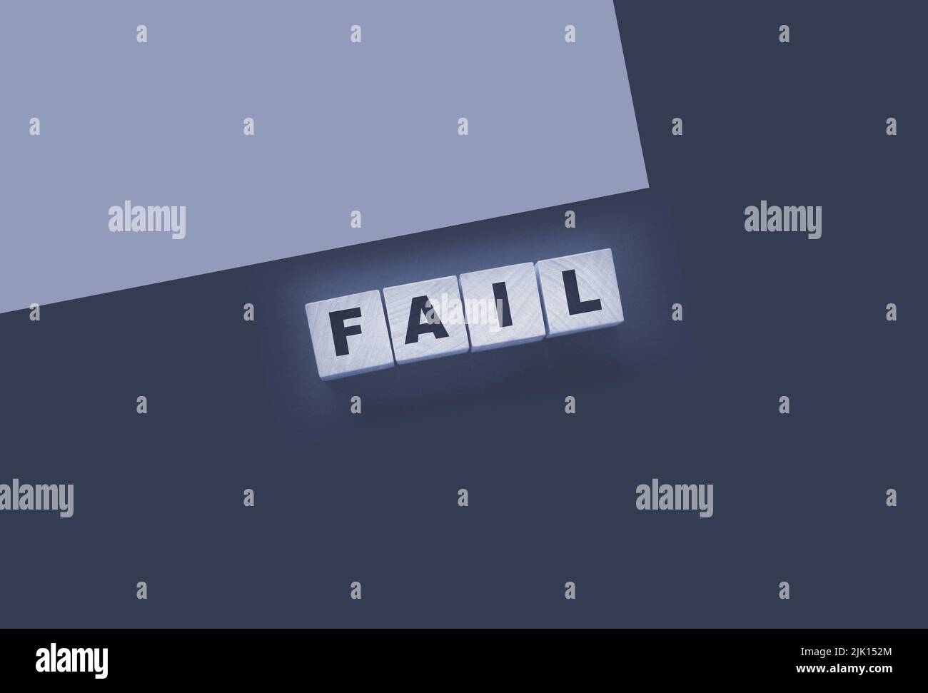 FAIL Word text Written In Wooden Cube blocks on black background ...