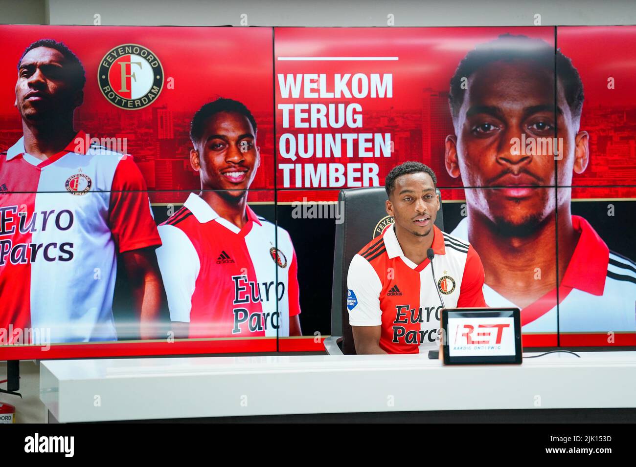 ROTTERDAM, NETHERLANDS - JULY 29: Quinten Timber of Feyenoord during a ...
