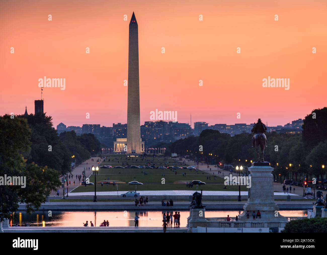 The Washington Monument and National Mall at sunset from Capitol Hill ...