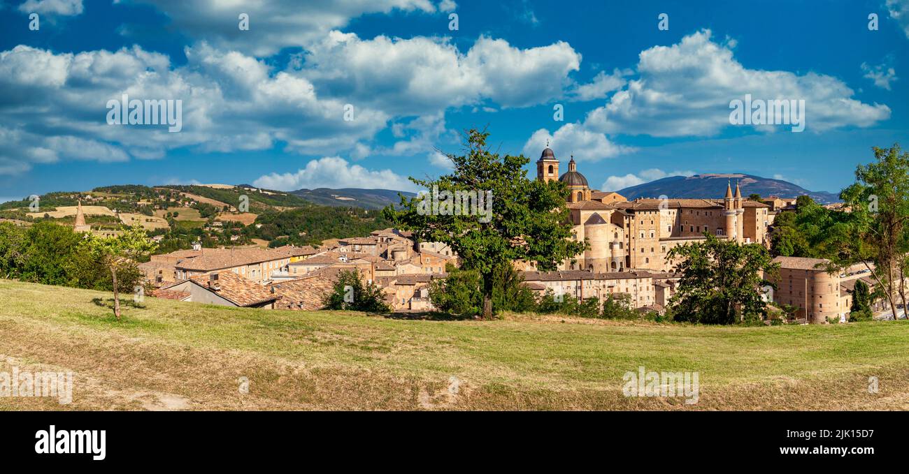 View of the Ducal Palace of Urbino and its historic center from the ...