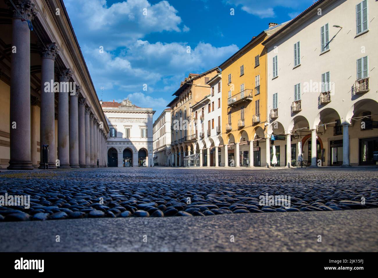 Piazza della Repubblica in Novara with its historic buildings and the ...