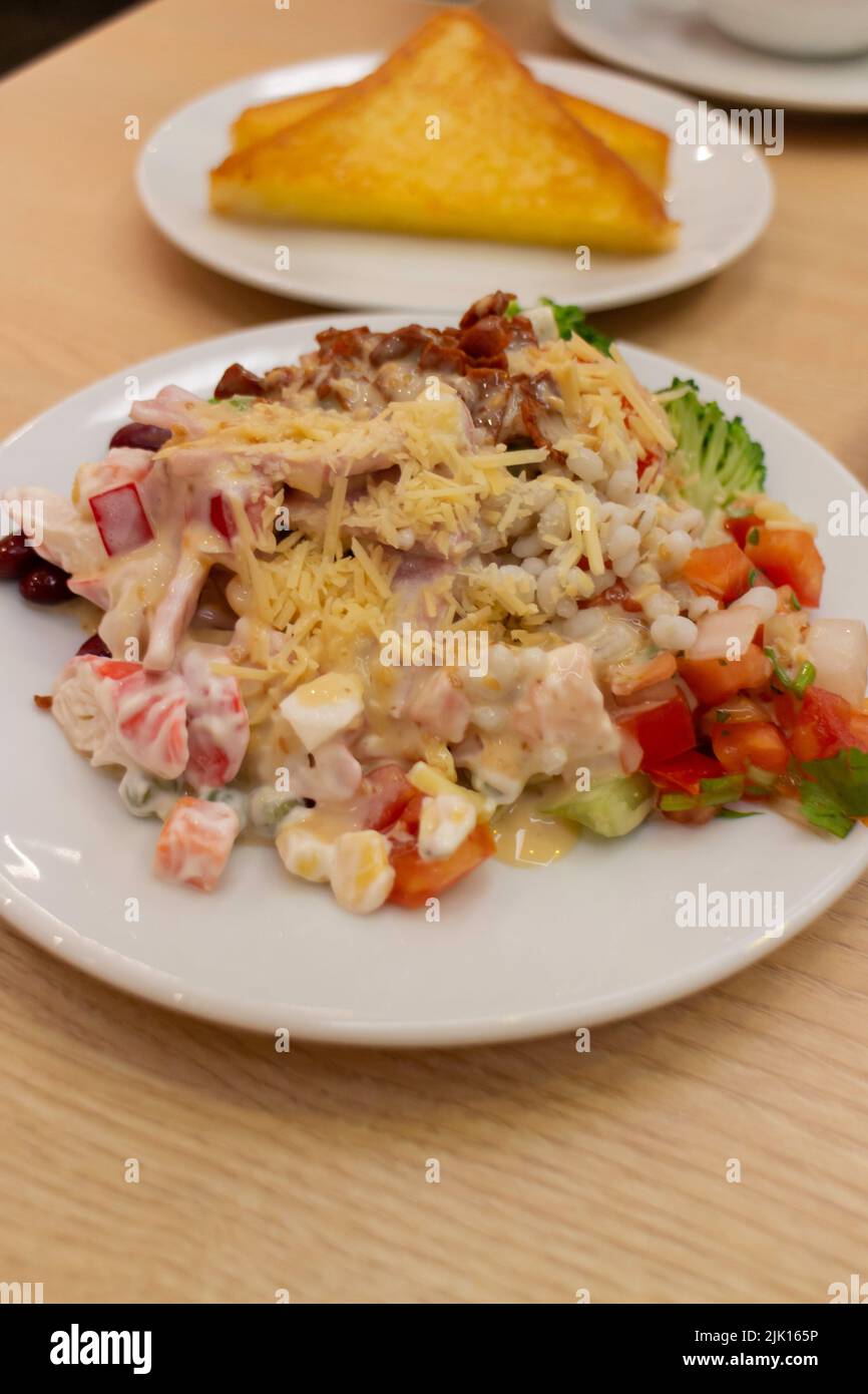 Restaurant menu dish of food cooking recipe, stock footage Stock Photo ...