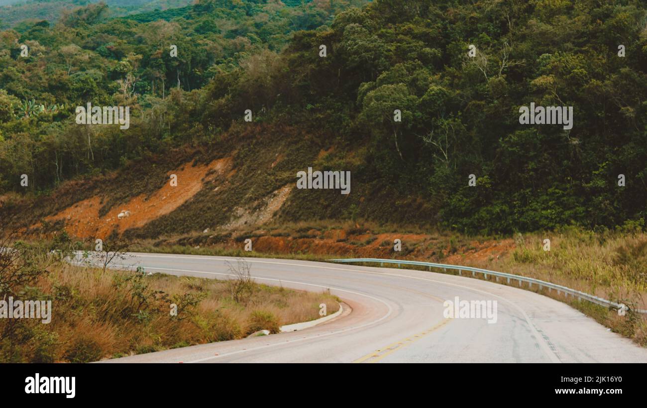 traveling on the curve road Stock Photo - Alamy