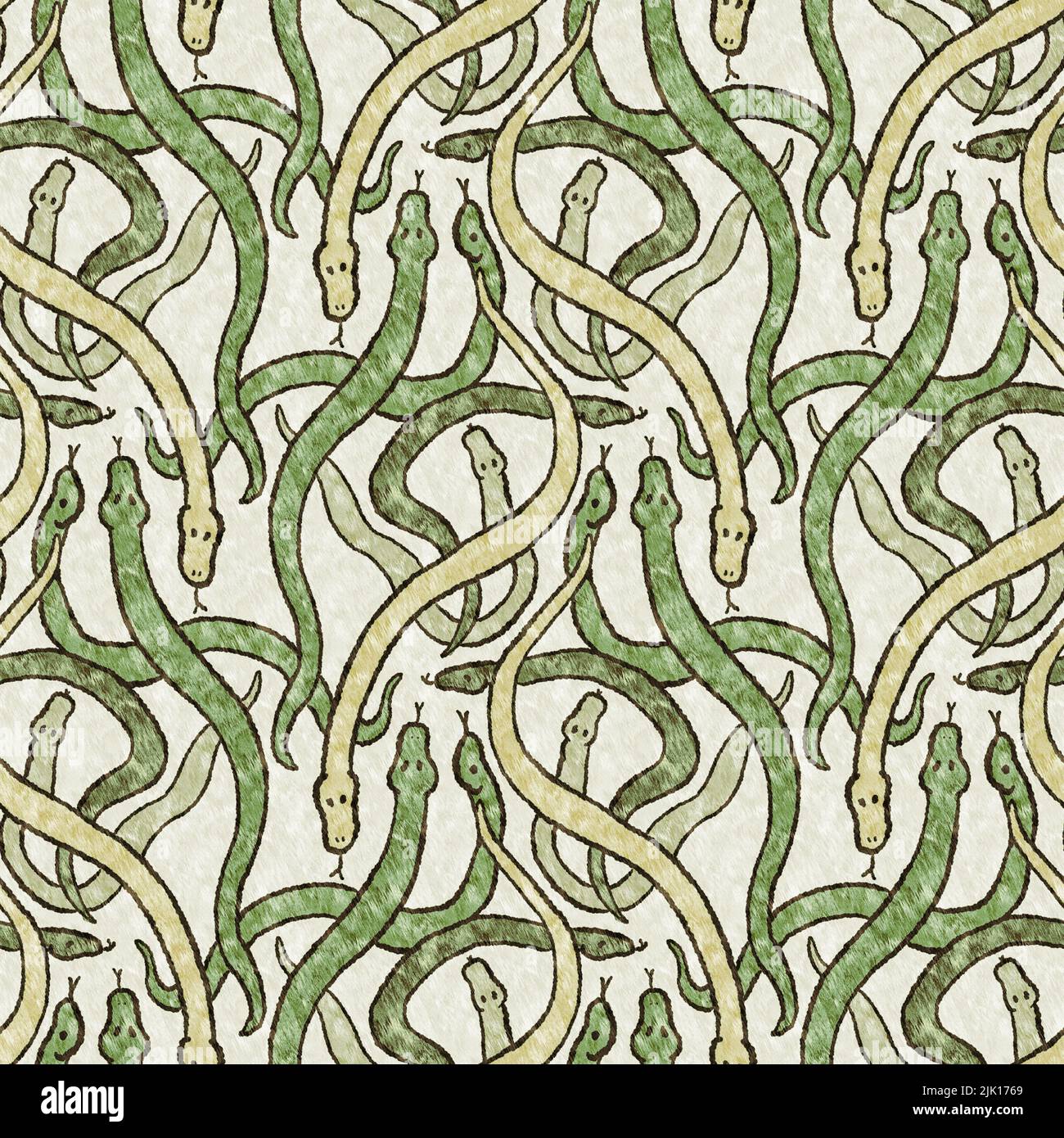 Cute safari snake wild animal pattern for babies room decor. Seamless ...