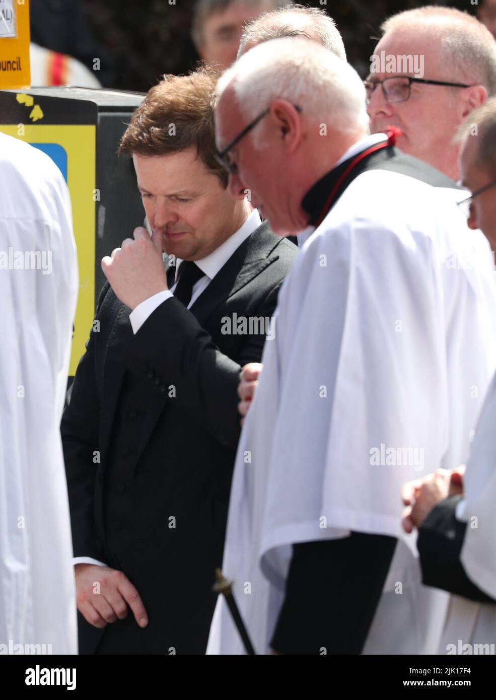 Declan Donnelly outside St Mary's Cathedral, Newcastle following a ...