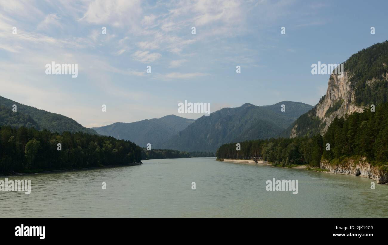 Katun River. in Altai Republic, Russia Stock Photo - Alamy