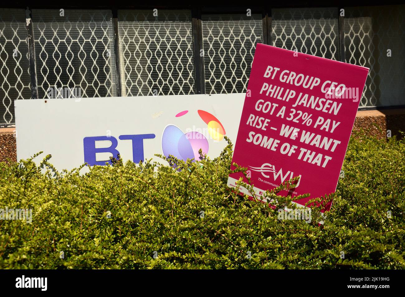 CWU Communication Workers Union strike outside BT offices in Kingston ...