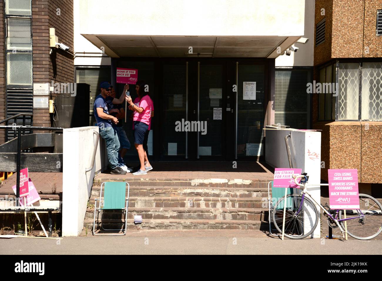 CWU Communication Workers Union strike outside BT offices in Kingston ...