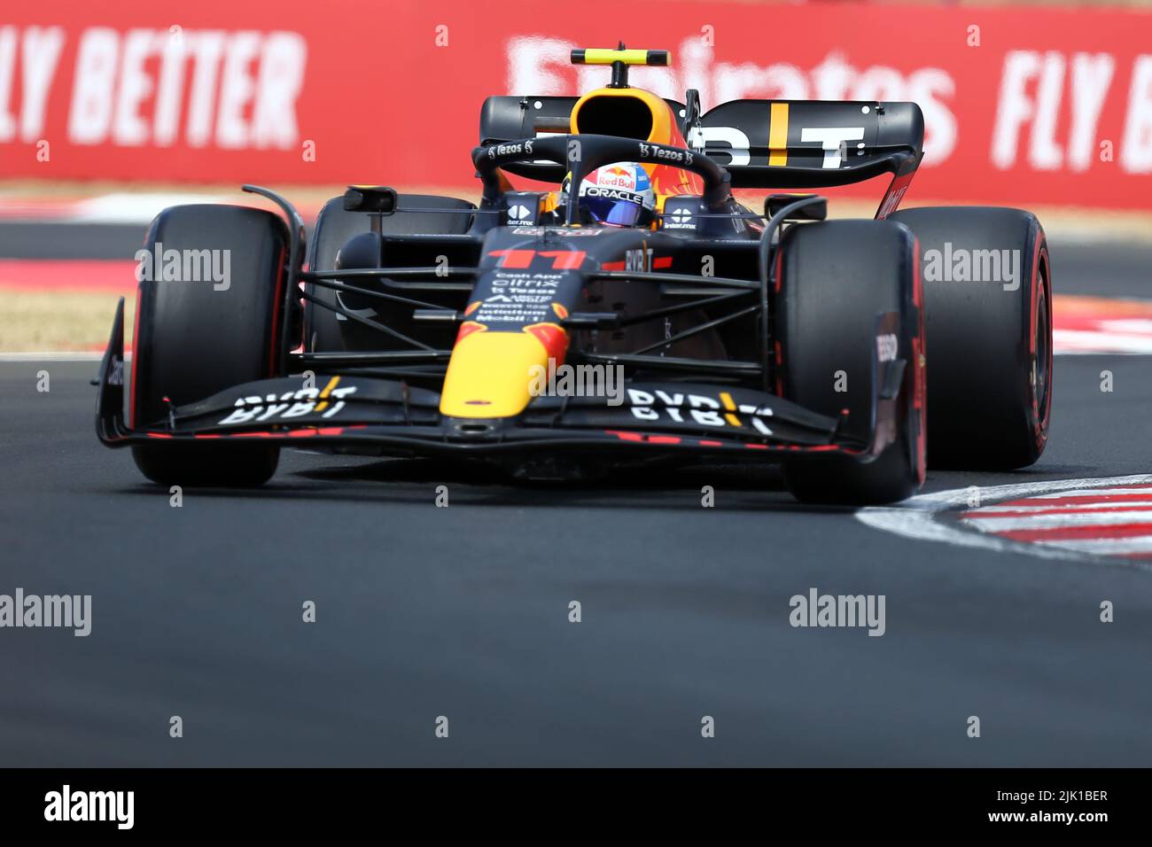 Sergio Perez of Red Bull Racing on track during free practice 1 ahead ...