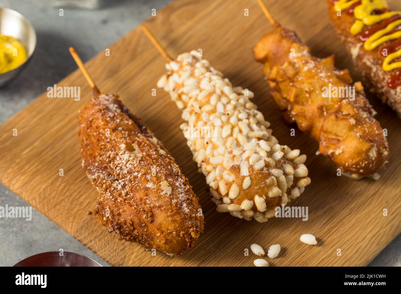 Korean fried hotdog hi-res stock photography and images - Alamy
