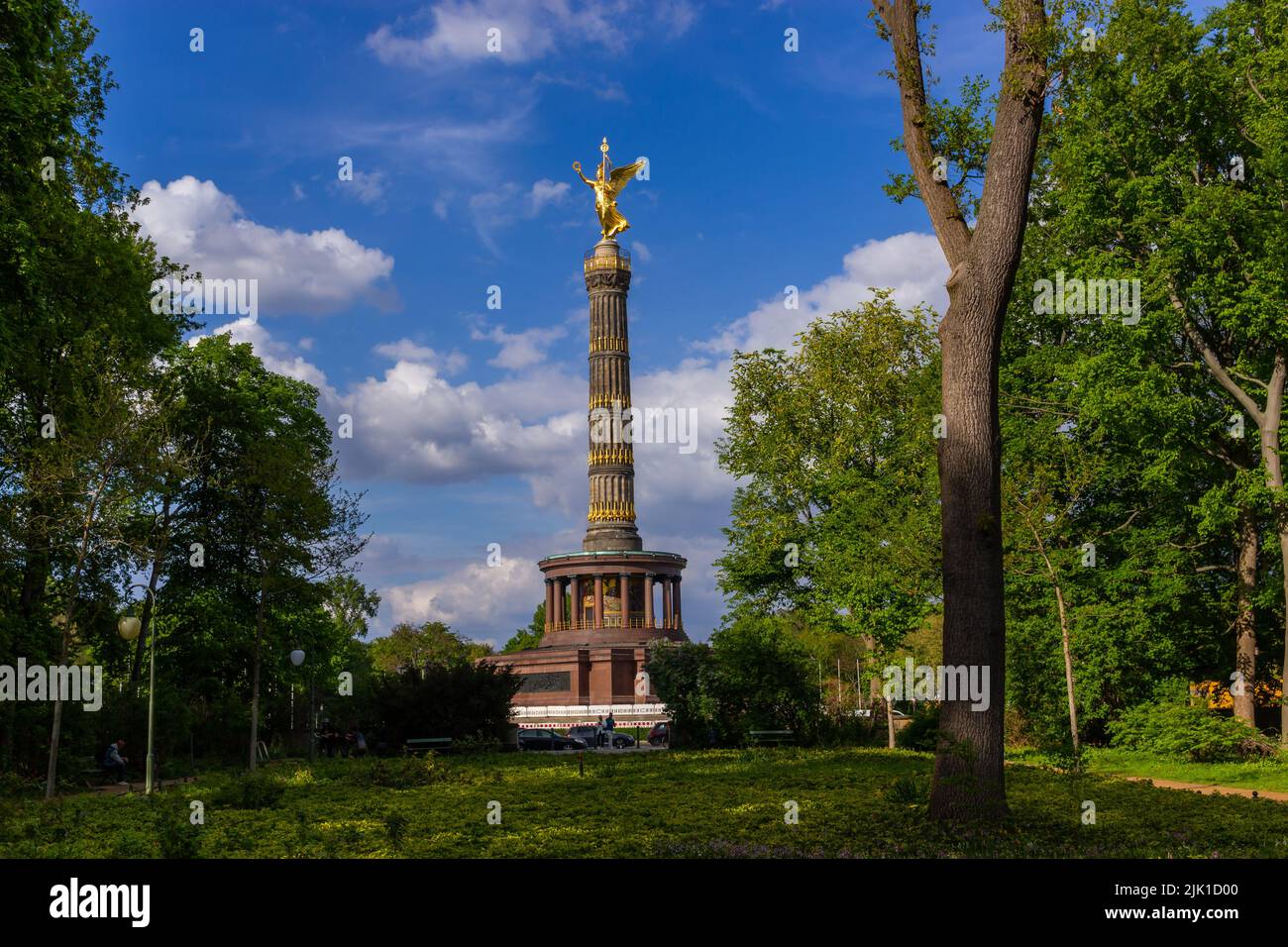 The Golden Statue of Victoria On Top of The Victory Column in Berlin ...