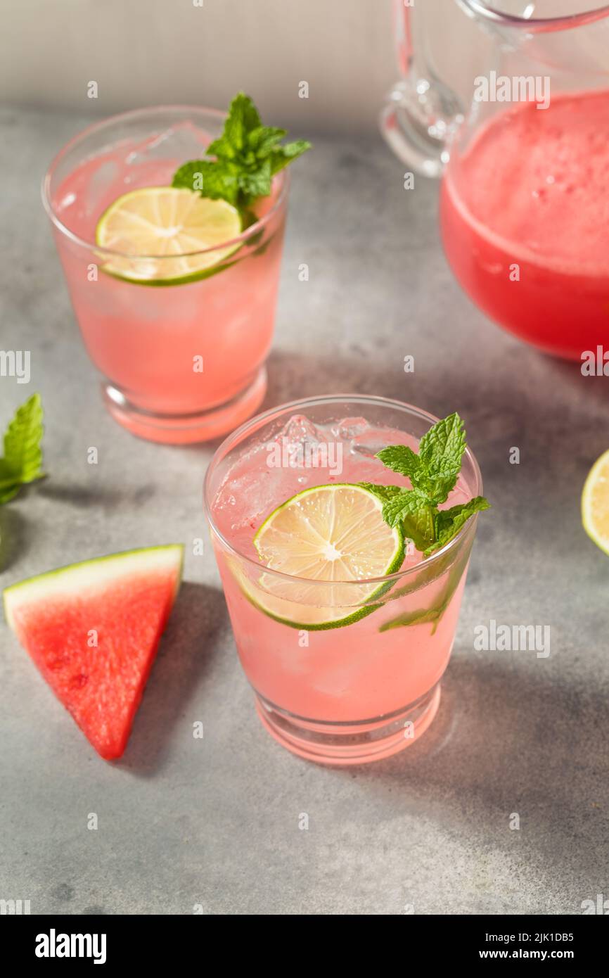 Boozy Refreshing Tequila Watermelon Agua Fresca Cocktail with Mint ...