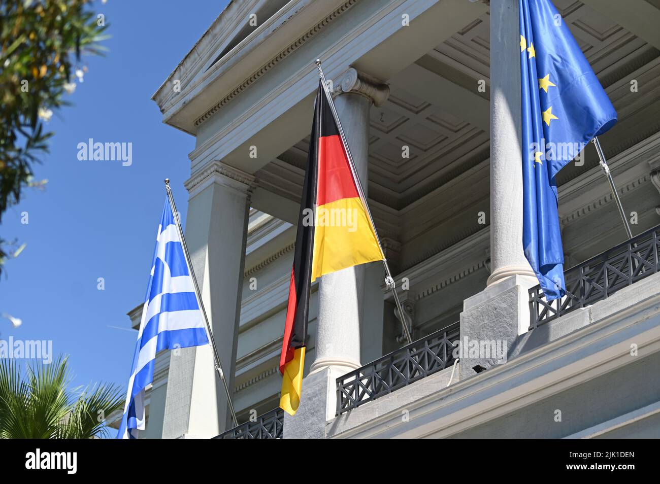 Eu greek german flag hi-res stock photography and images - Alamy