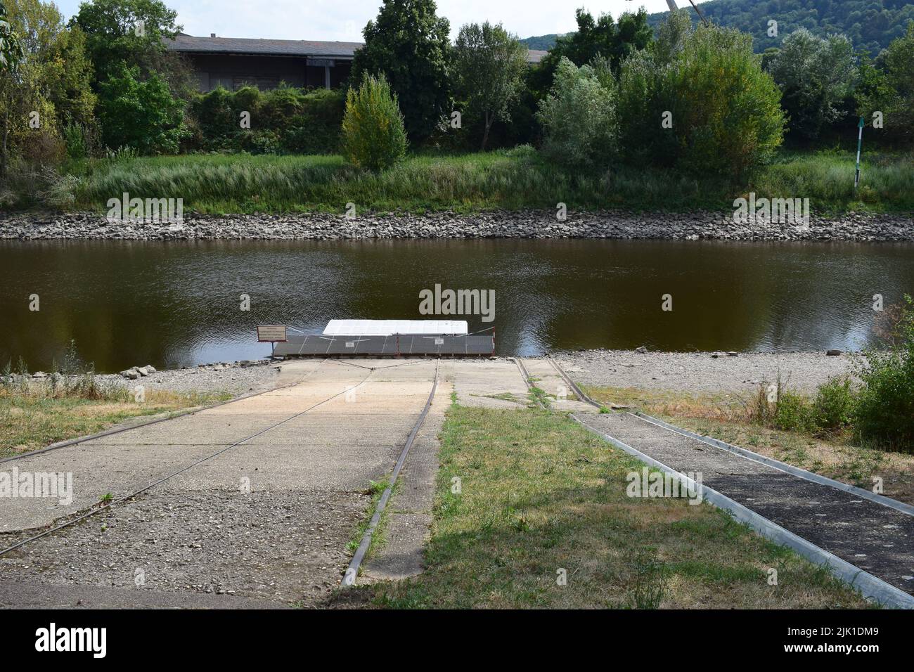 boat ramp with rails Stock Photo - Alamy