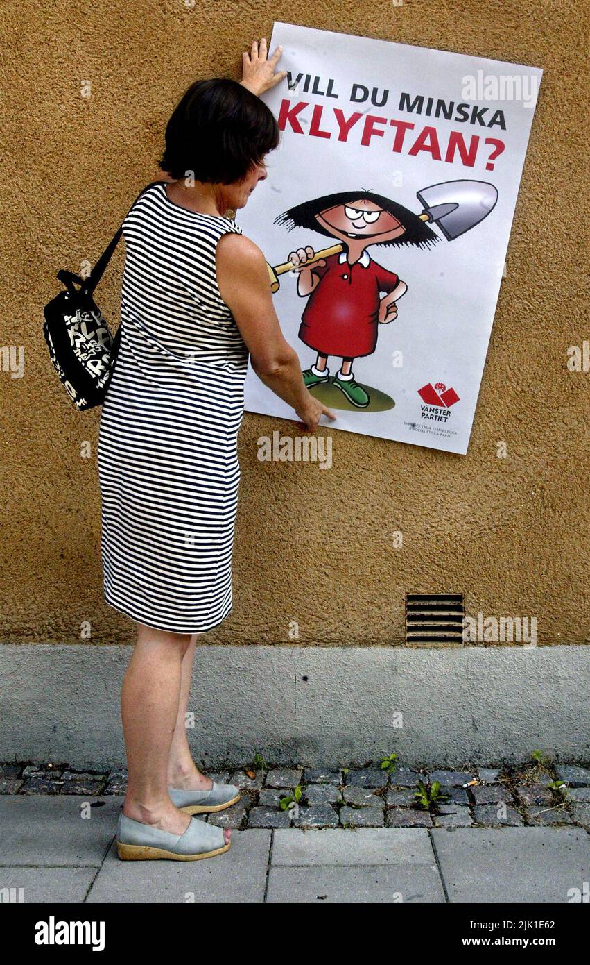 The Left Party's (In Swedish: Vänsterpartiet) election poster before ...