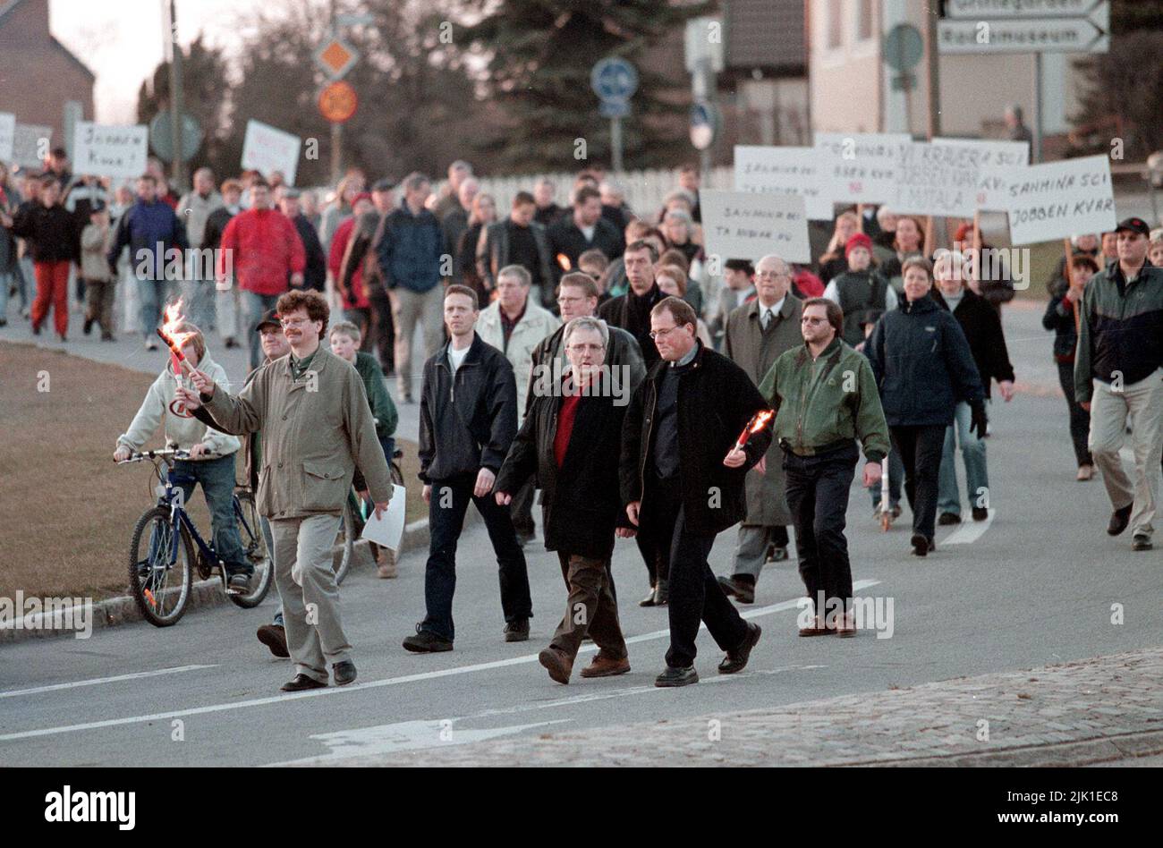 Demonstration against Sanmina-SCI's closure of the factory in Motala ...