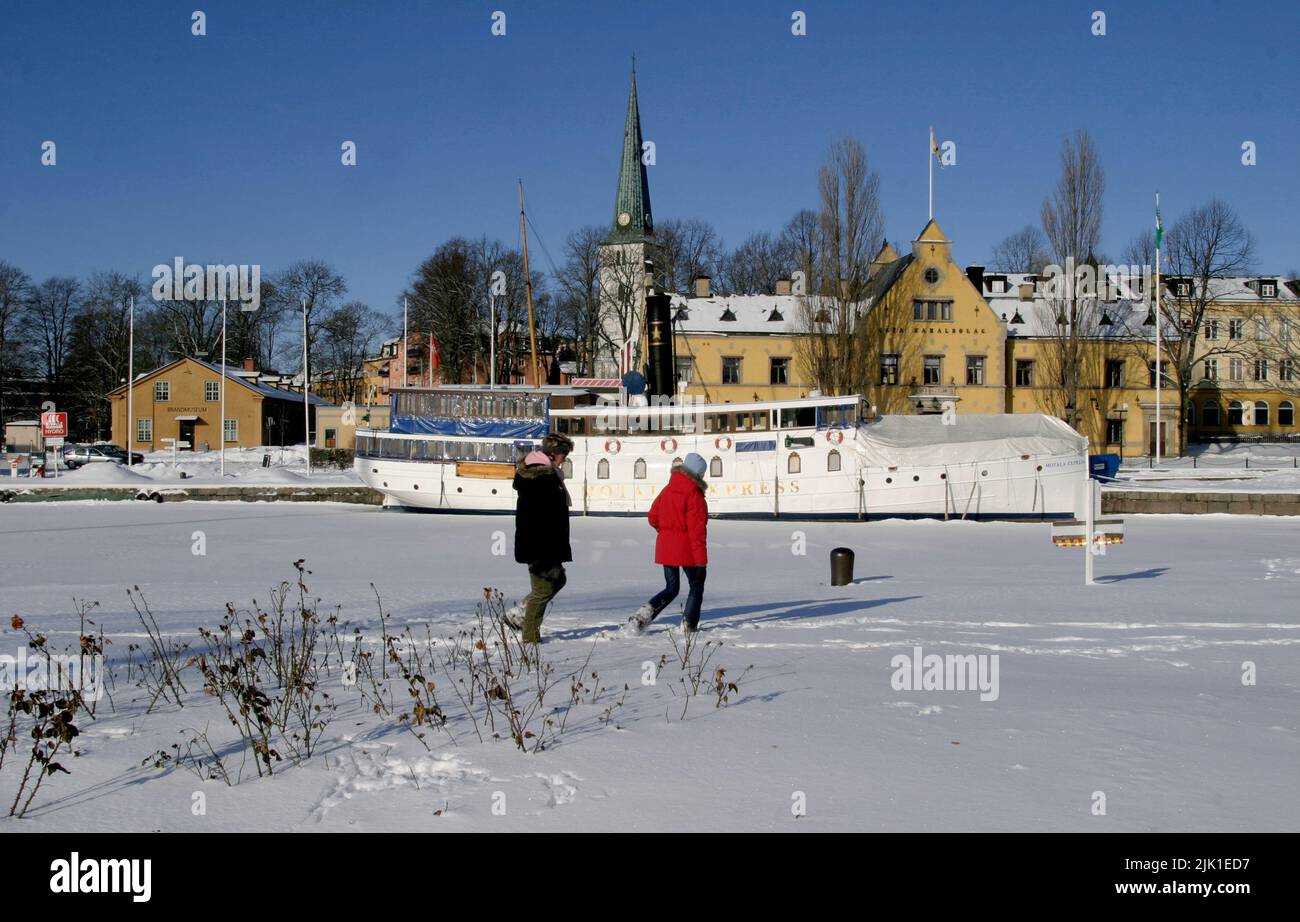 Seasonal weather, winter in Motala, Sweden Stock Photo - Alamy